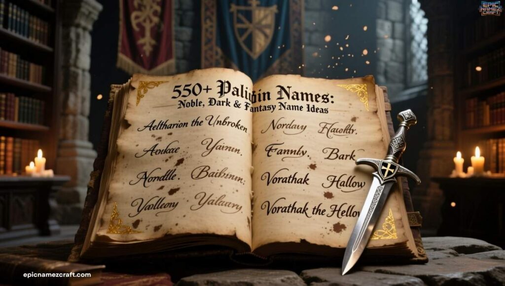 550+ Paladin Names: Noble, Dark & Fantasy Name Ideas - epicnamezcraft.com