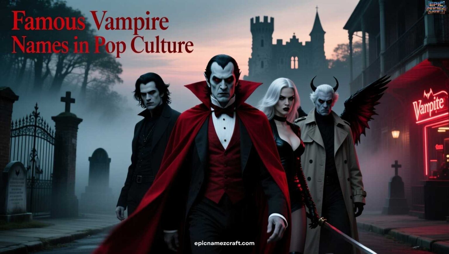 550+ Vampire Names with Meaning and Origin