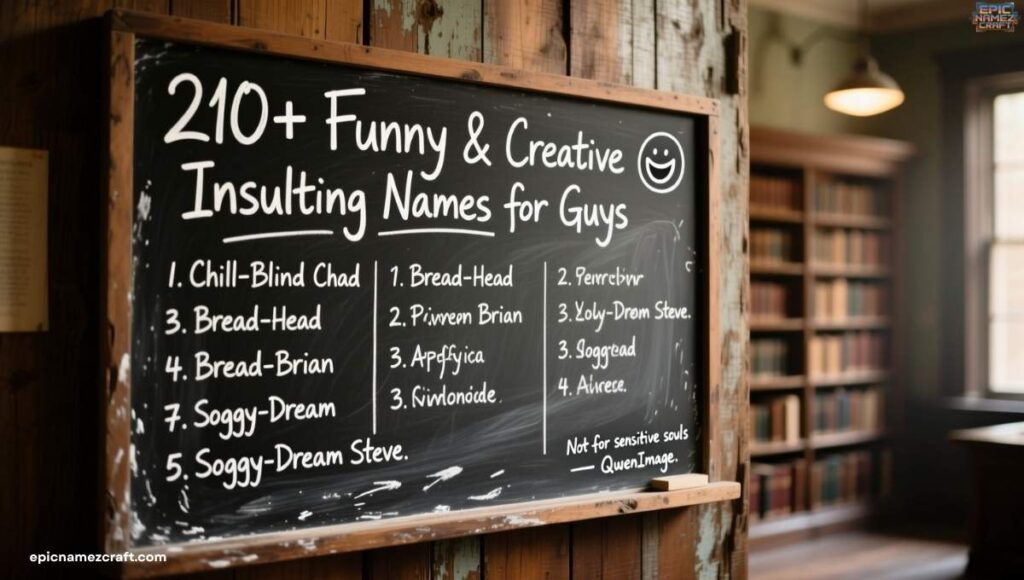 210+ Funny & Creative Insulting Names for Guys