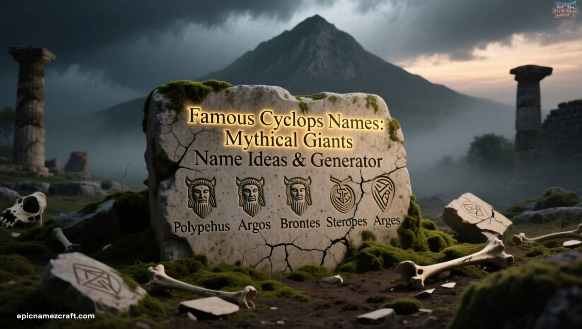 Famous Cyclops Names: Mythical Giants Name Ideas & Generator